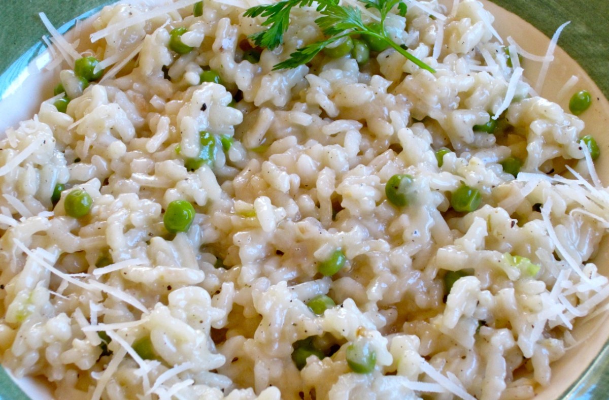 Risotto with White Wine, Peas and Parmesan – My Favourite Pastime