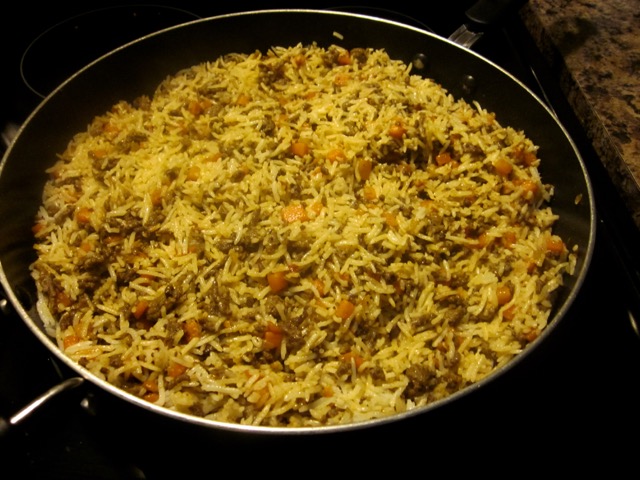 Basmati Rice with Ground Beef and Carrots – My Favourite Pastime