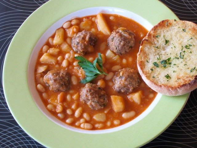 Navy Bean Stew with Meatballs – My Favourite Pastime
